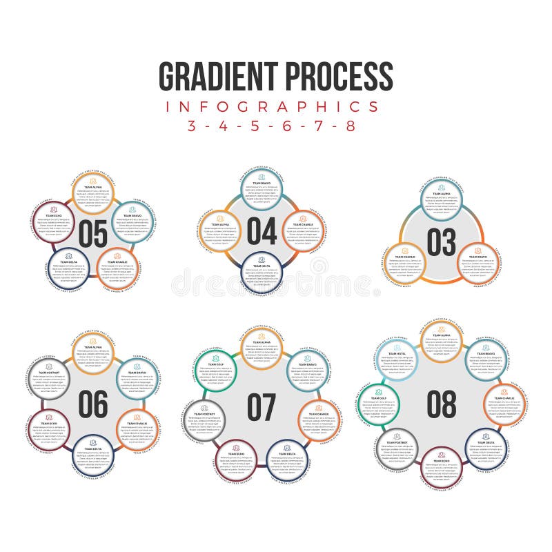 Gradient Process Infographic Template Design Stock Vector - Illustration of element, idea: 251756301
