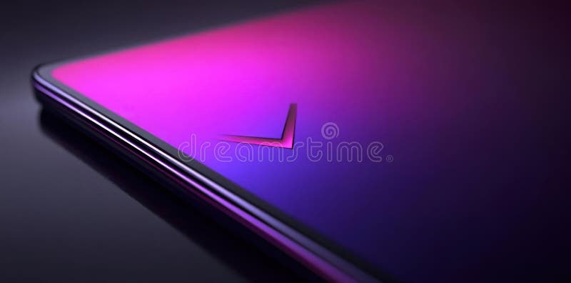 Gradient Purple Colors on Phone Screen with Abstract Corner Art Design ...
