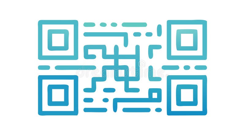 Gradient QR Code Icon for Modern Digital Scans, Vector Design ...