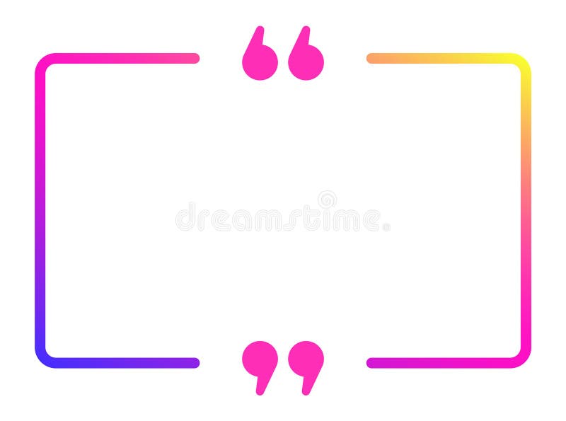 Gradient Quotation Marks Frame a Blank Space, Creating an Expressive ...