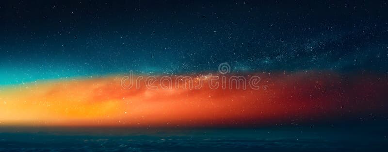Cosmic Gradient: Night Sky with Stars and Galaxy Stock Illustration ...