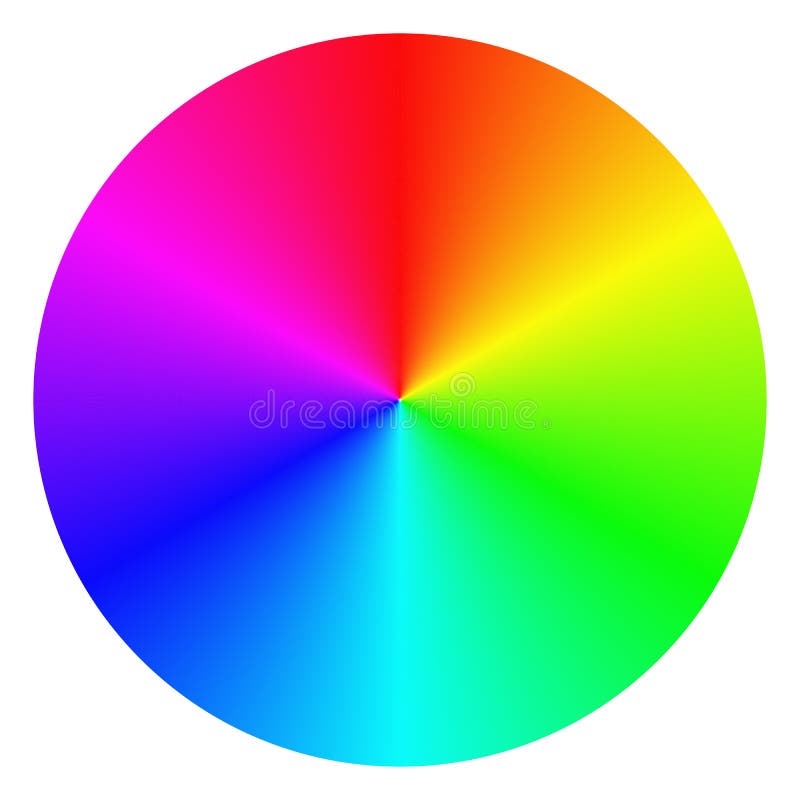 Isolated Gradient Rainbow Circle Color Palette Set Stock Vector - Illustration of button ...