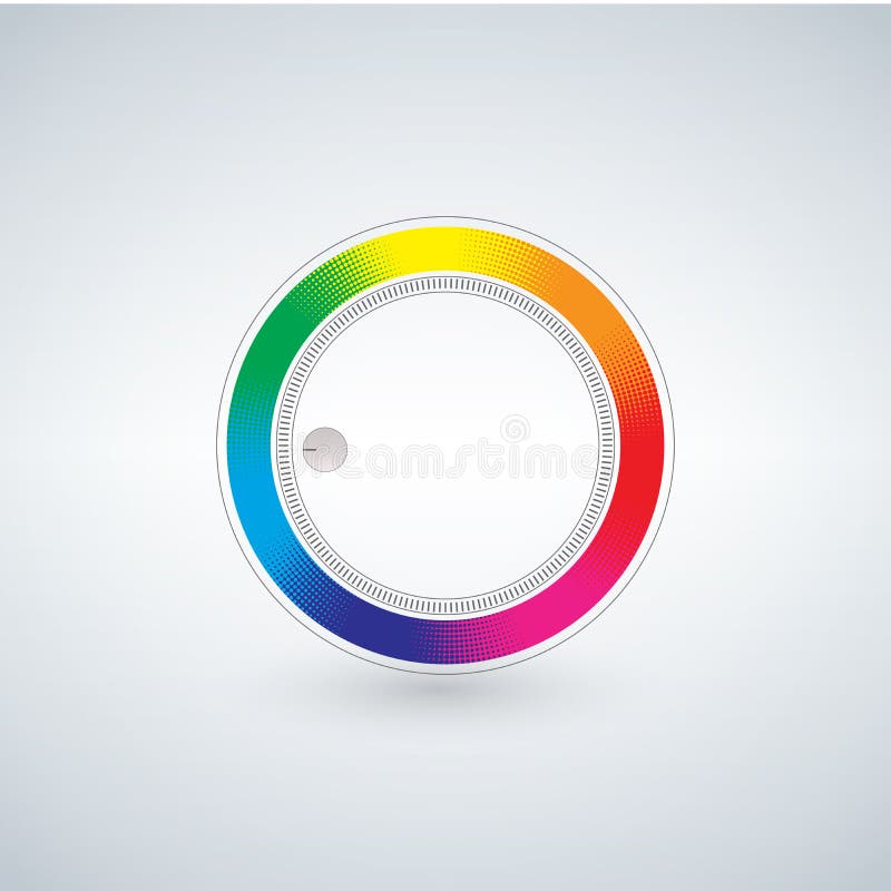 Gradient Rainbow Color Ring Regulator or Switch Stock Illustration ...
