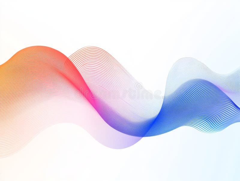 The Gradient Rectangle Features Geometric Line Art with Dynamic Waves ...