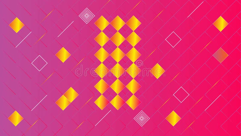 Gradient Rectangular Shape Background with Gold Shapes Stock Vector ...