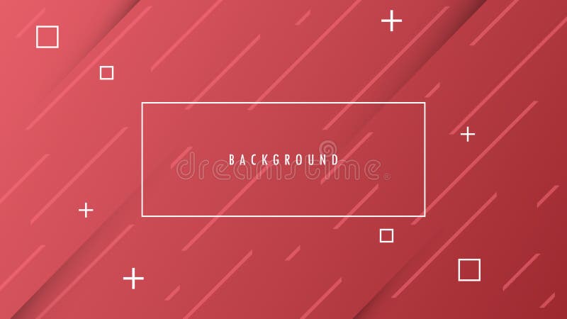 Gradient Red Color Background Wallpaper Template. Line Memphis Shape ...