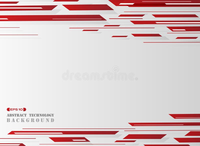Gradient Red Grid Line Pattern Technology Background. Stock Vector ...