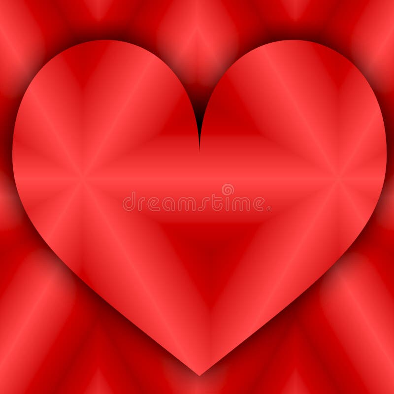 Red heart gradient card stock illustration. Illustration of love ...