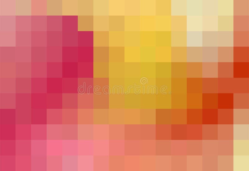 Gradient Red Orange Pixel Background, Abstract Tile Background. Stock ...