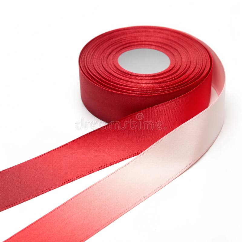 Gradient Red Ribbon Isolated on Transparent Background Stock ...