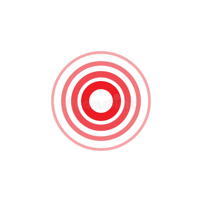 Gradient red rings sign stock vector. Illustration of modern - 136762271