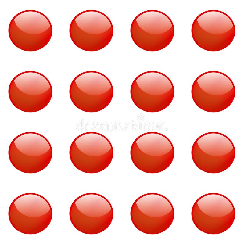 Gradient Red Round Web UI Buttons Stock Photo - Illustration of ...