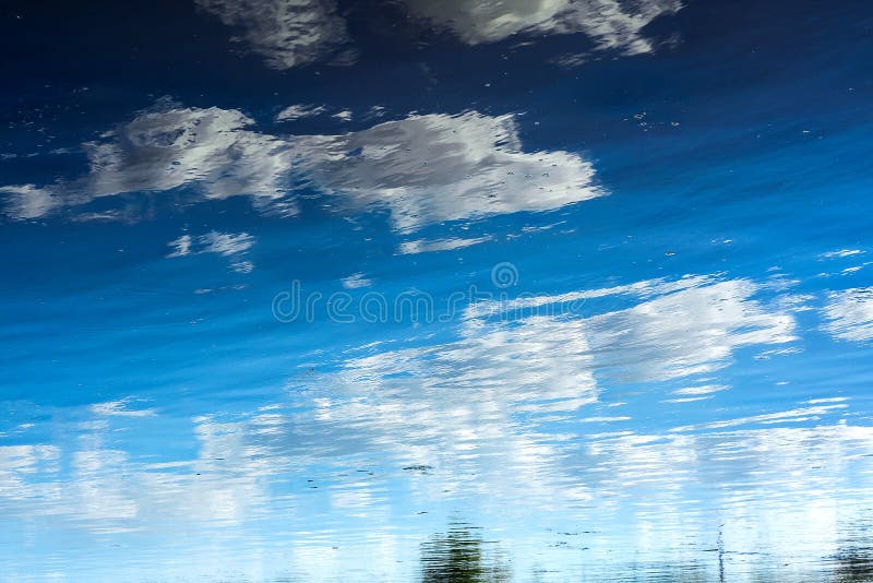 Reflection of the Sky in Water Stock Photo - Image of mirror, pond ...