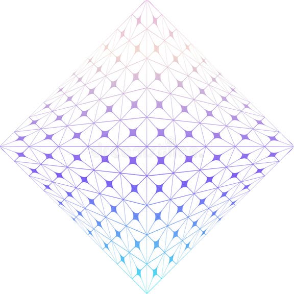 Gradient Rhombus. Rhombus Made of Triangular Mesh, Colored with Soft ...