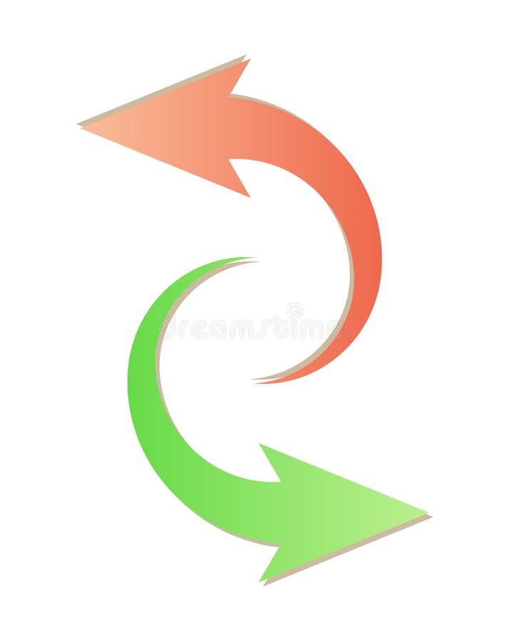 Gradient rounded arrows stock vector. Illustration of color - 37663362