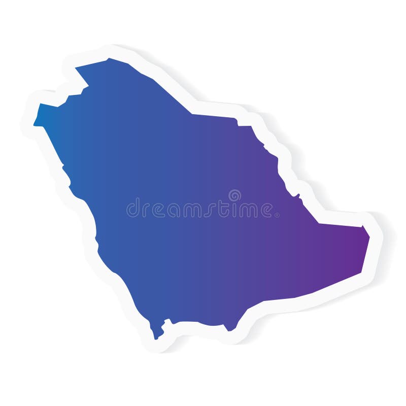 Gradient Saudi Arabia map stock vector. Illustration of arabian - 158950634