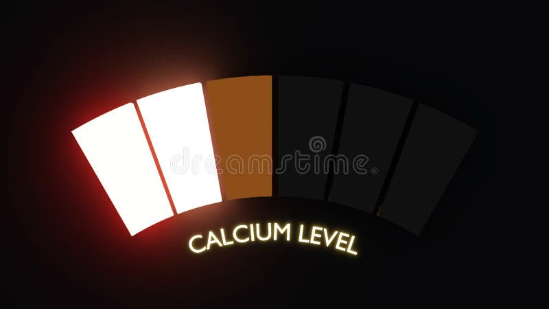 Calcium Level Abstract Scale. Food Value Measuring. 3D Render Stock ...