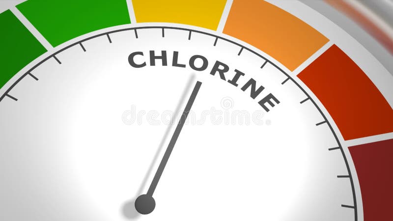 Chlorine Level Abstract Scale. Food Value Measuring. 3D Render Stock ...