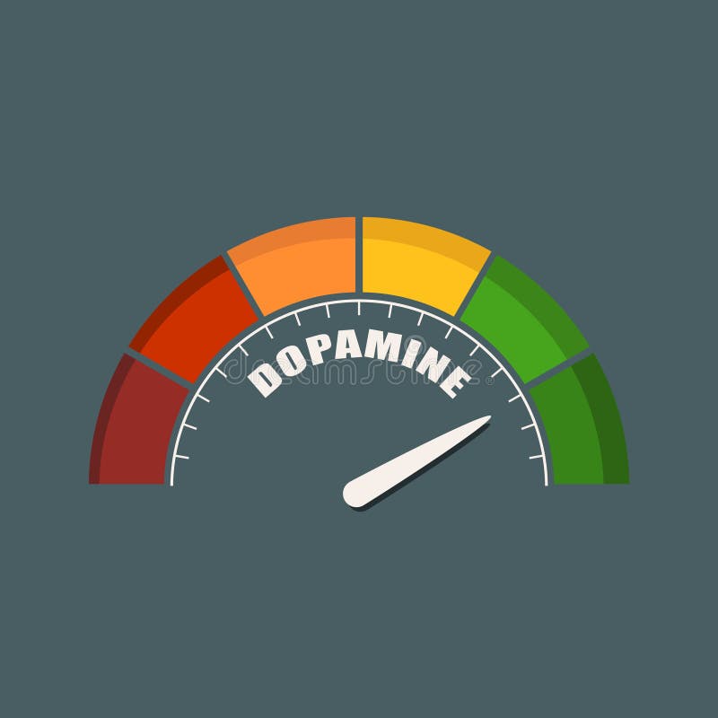 Hormone dopamine level. stock vector. Illustration of level - 203540582