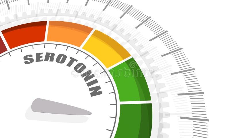 Hormone serotonin level. stock illustration. Illustration of mood ...