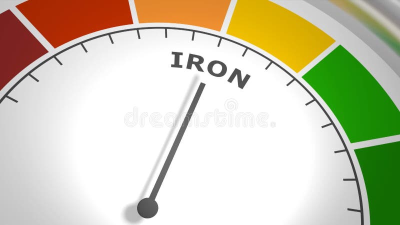 Iron Level Abstract Scale. Food Value Measuring. 3D Render Stock Video ...