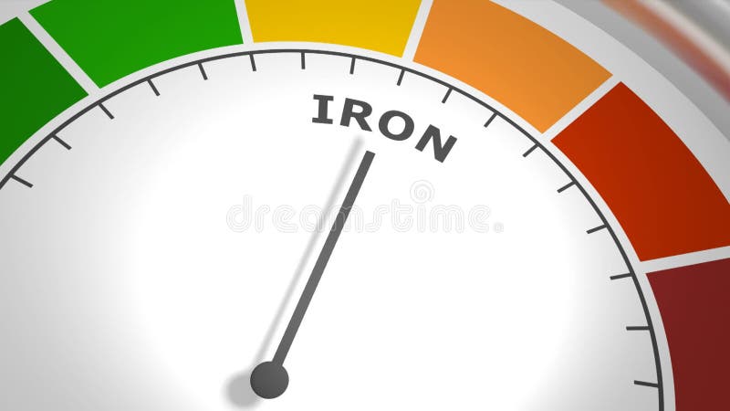 Iron Level Abstract Scale. Food Value Measuring. 3D Render Stock Video ...
