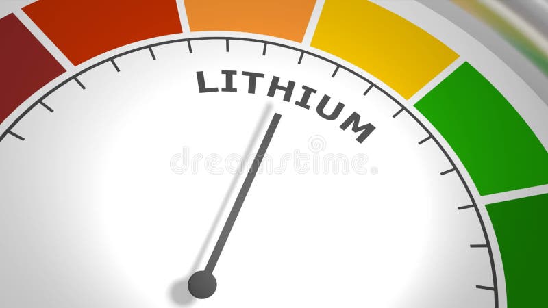 Lithium Level Abstract Scale. Food Value Measuring. 3D Render Stock ...