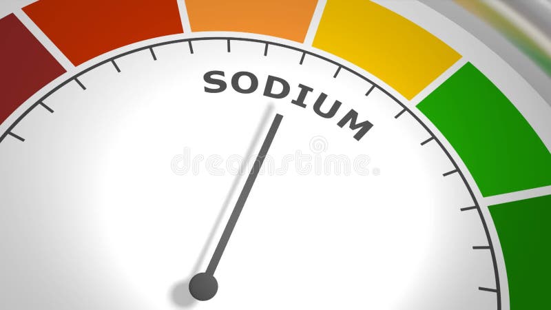 Sodium Level Abstract Scale. Food Value Measuring. 3D Render Stock ...