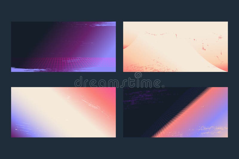 Gradient Scratch Effect Design Collection Stock Illustration ...
