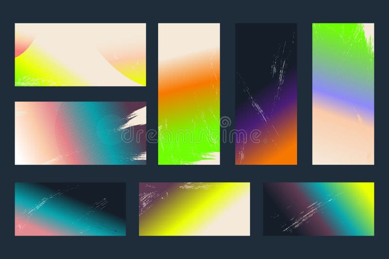 Gradient Scratch Effect Design Set Stock Illustration - Illustration of ...
