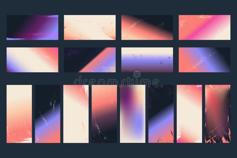 Gradient Scratch Effect Design Set Stock Illustration - Illustration of ...