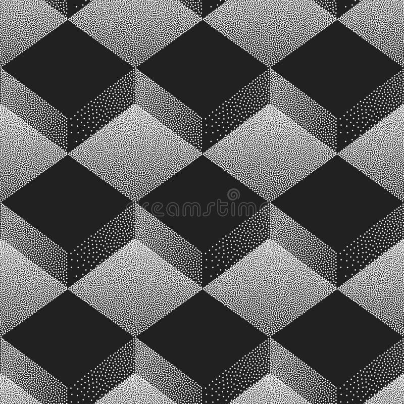 Gradient Seamless Background with Black Dots Boxes Stock Vector ...