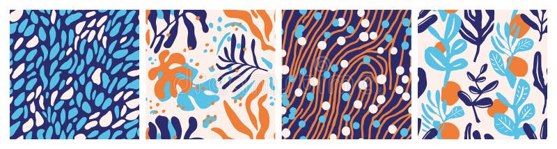 Gradient Seamless Creative Retro Element Print. Yellow Endless Nature ...