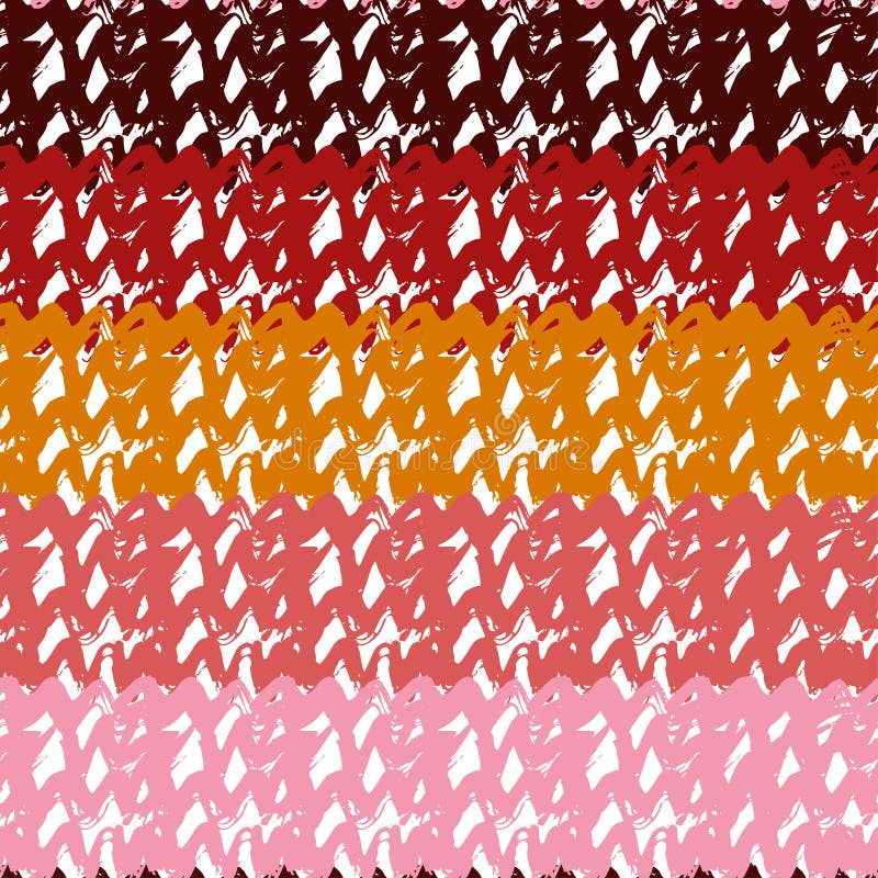 Gradient Seamless Pattern in Natural Flower Colors. Hand Drawn Vector ...