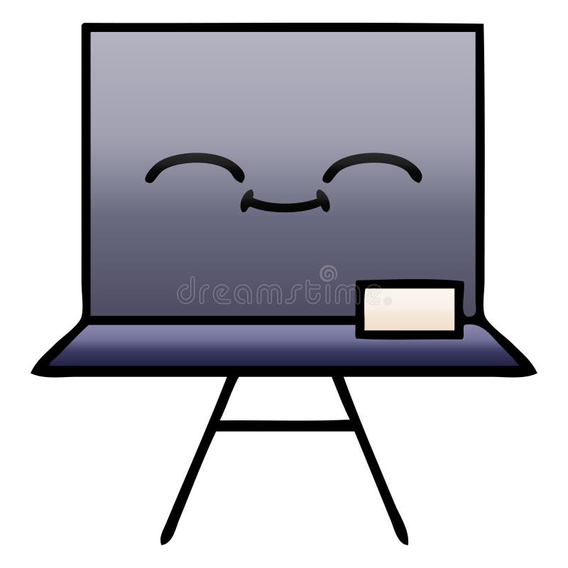 Gradient Shaded Cartoon Chalkboard Stock Vector - Illustration of ...