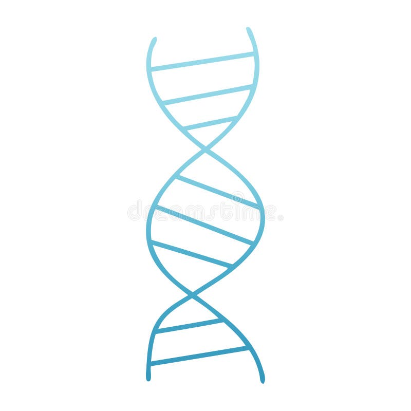 Cartoon Dna Dna Strand Science Chemisitry Biology Cute Illustration ...