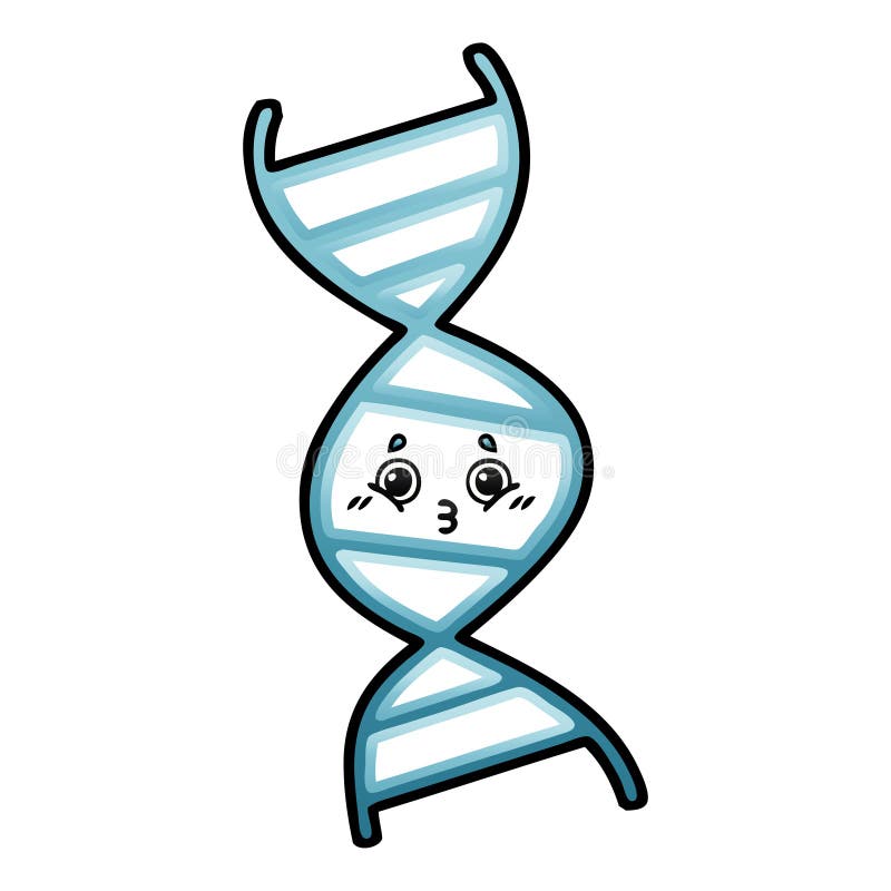 Cartoon Dna Dna Strand Biology Science Chemistry Life Experiment Cute ...