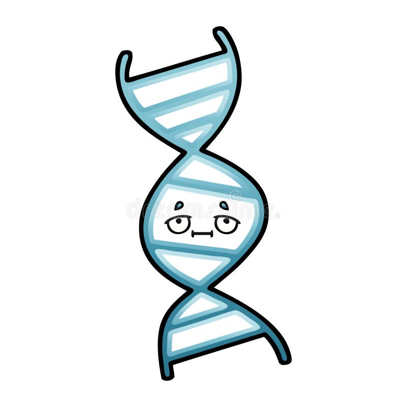 Cartoon Dna Dna Strand Biology Science Chemistry Life Experiment Cute ...