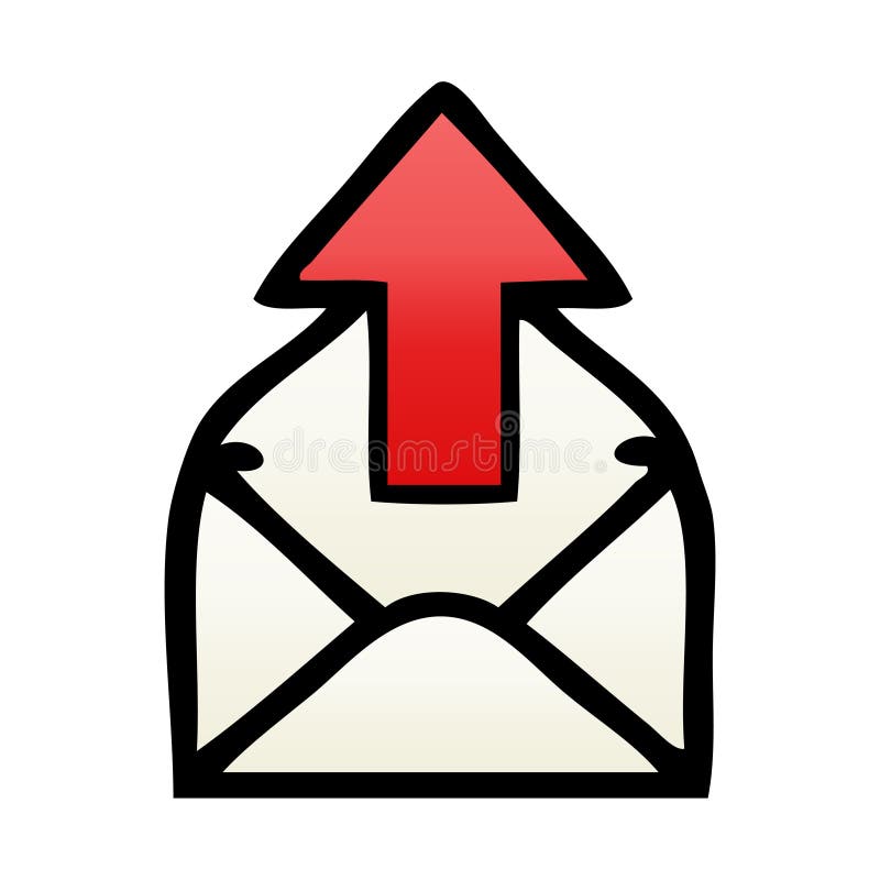 Gradient Shaded Cartoon Email Sign Stock Vector - Illustration of ...