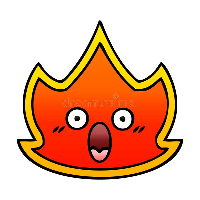 Gradient Shaded Cartoon Fire Stock Vector - Illustration of outdoors ...
