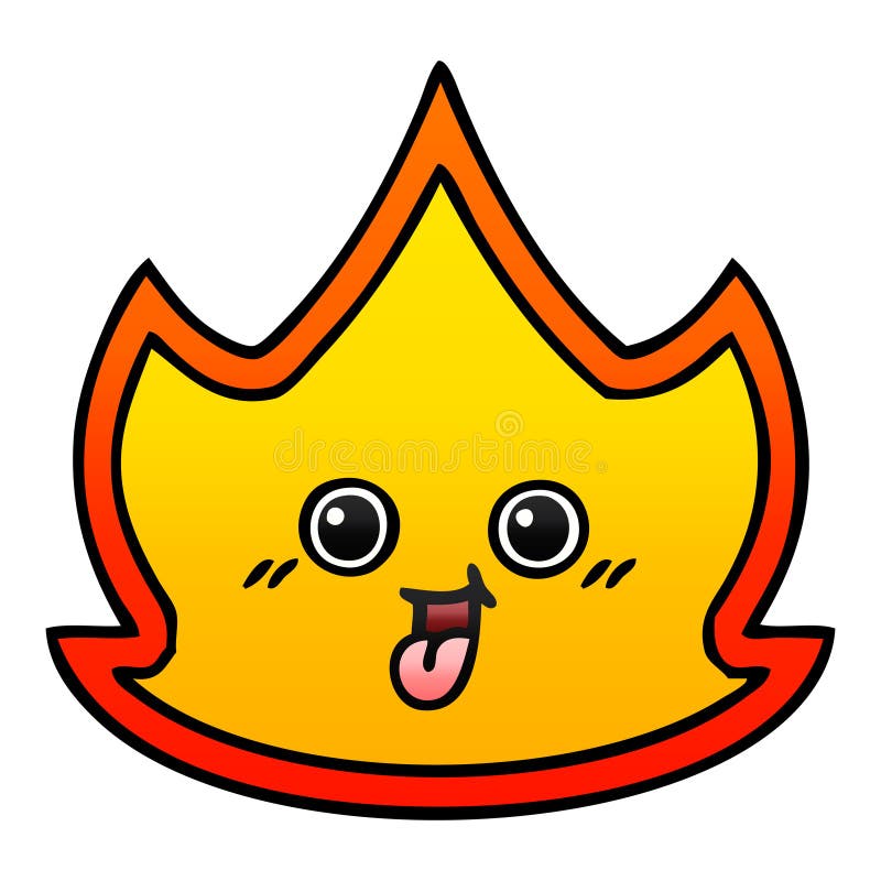Gradient Shaded Cartoon Fire Stock Vector - Illustration of shaded ...
