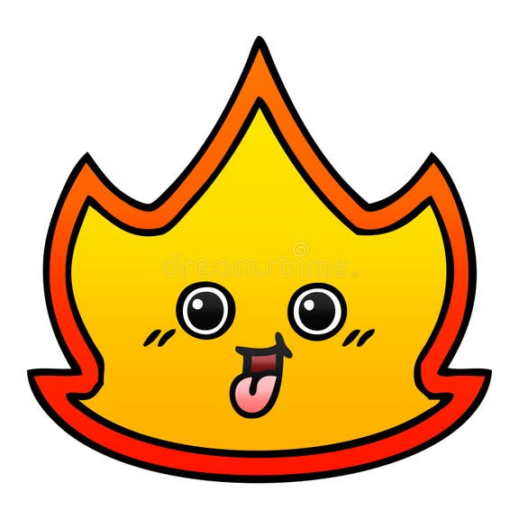 Gradient Shaded Cartoon Fire Stock Vector - Illustration of shaded ...