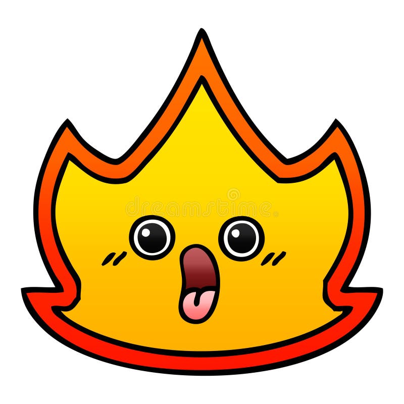 Gradient Shaded Cartoon Fire Stock Vector - Illustration of shaded ...