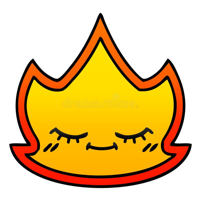 Gradient Shaded Cartoon of a Fire Flame Stock Vector - Illustration of ...