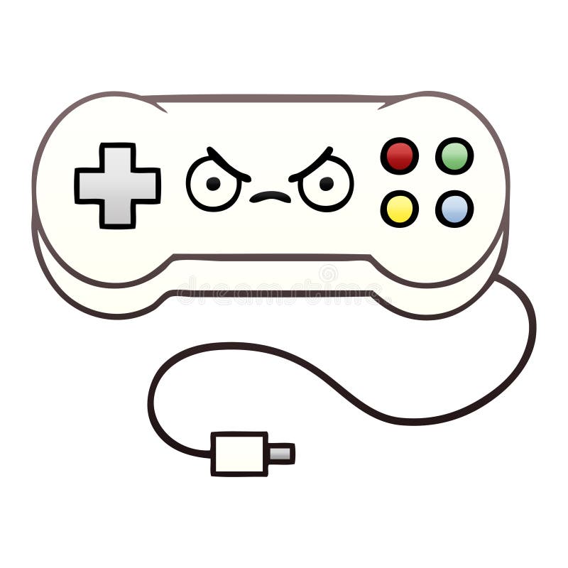 Gradient Shaded Cartoon Game Controller Stock Vector - Illustration of ...