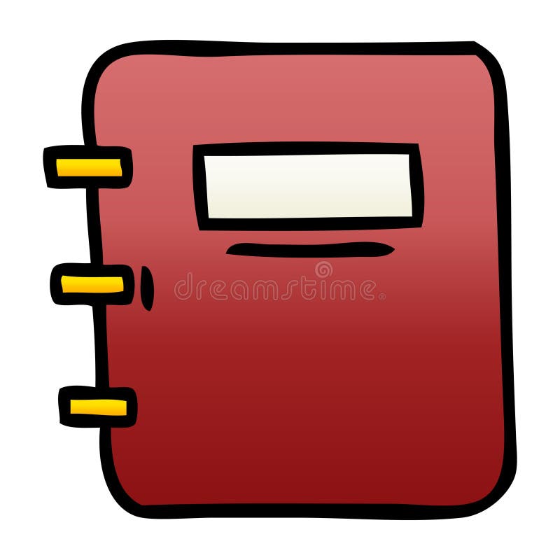 Gradient Shaded Cartoon Journal Book Stock Vector - Illustration of ...