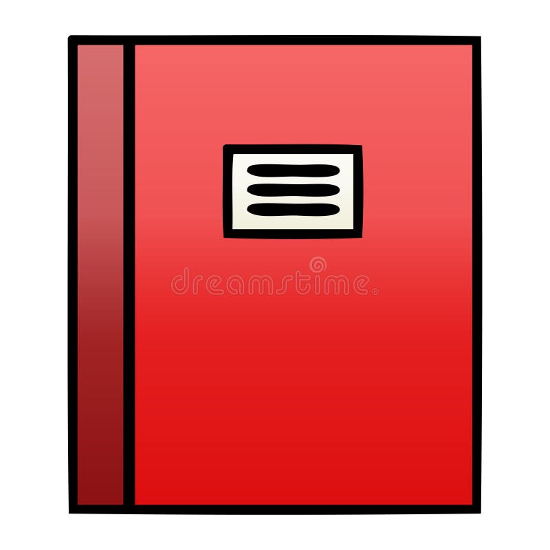 Gradient Shaded Cartoon of a Journal Book Stock Vector - Illustration ...