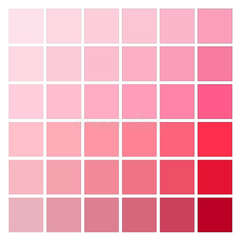 Gradient Shades of Pink Color Palette. Vector Illustration. EPS 10 ...