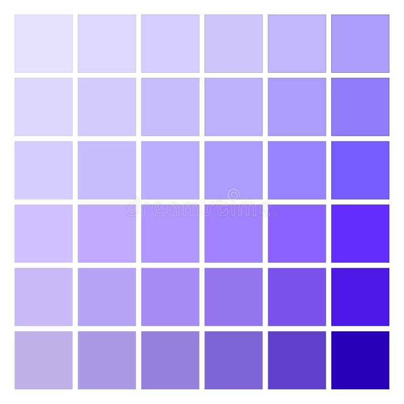 Gradient Shades of Purple Color Palette. Vector Illustration. EPS 10 ...