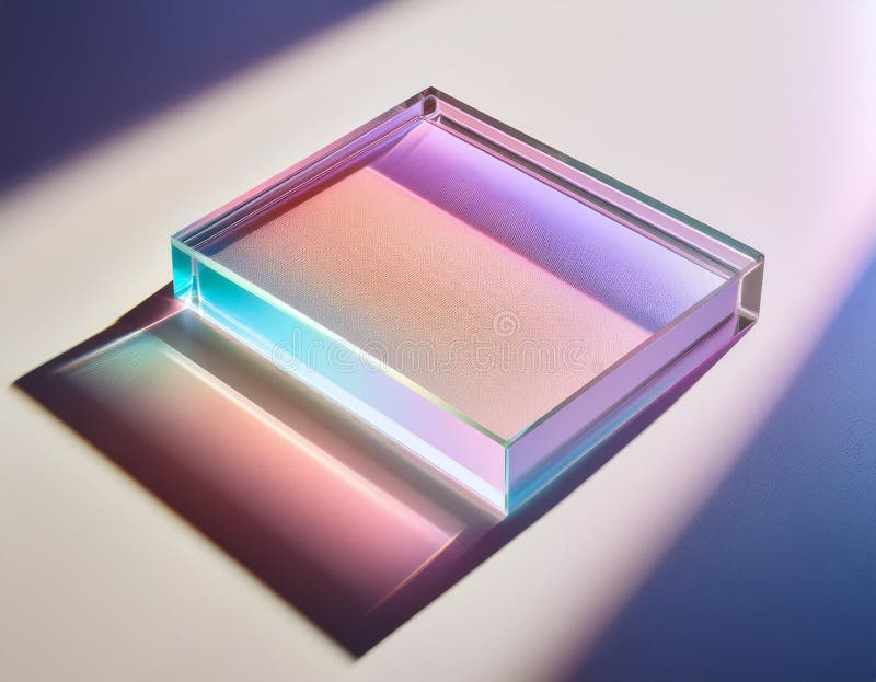 Gradient Shadows through Frosted Glass on White Surface in Soft Pastel ...